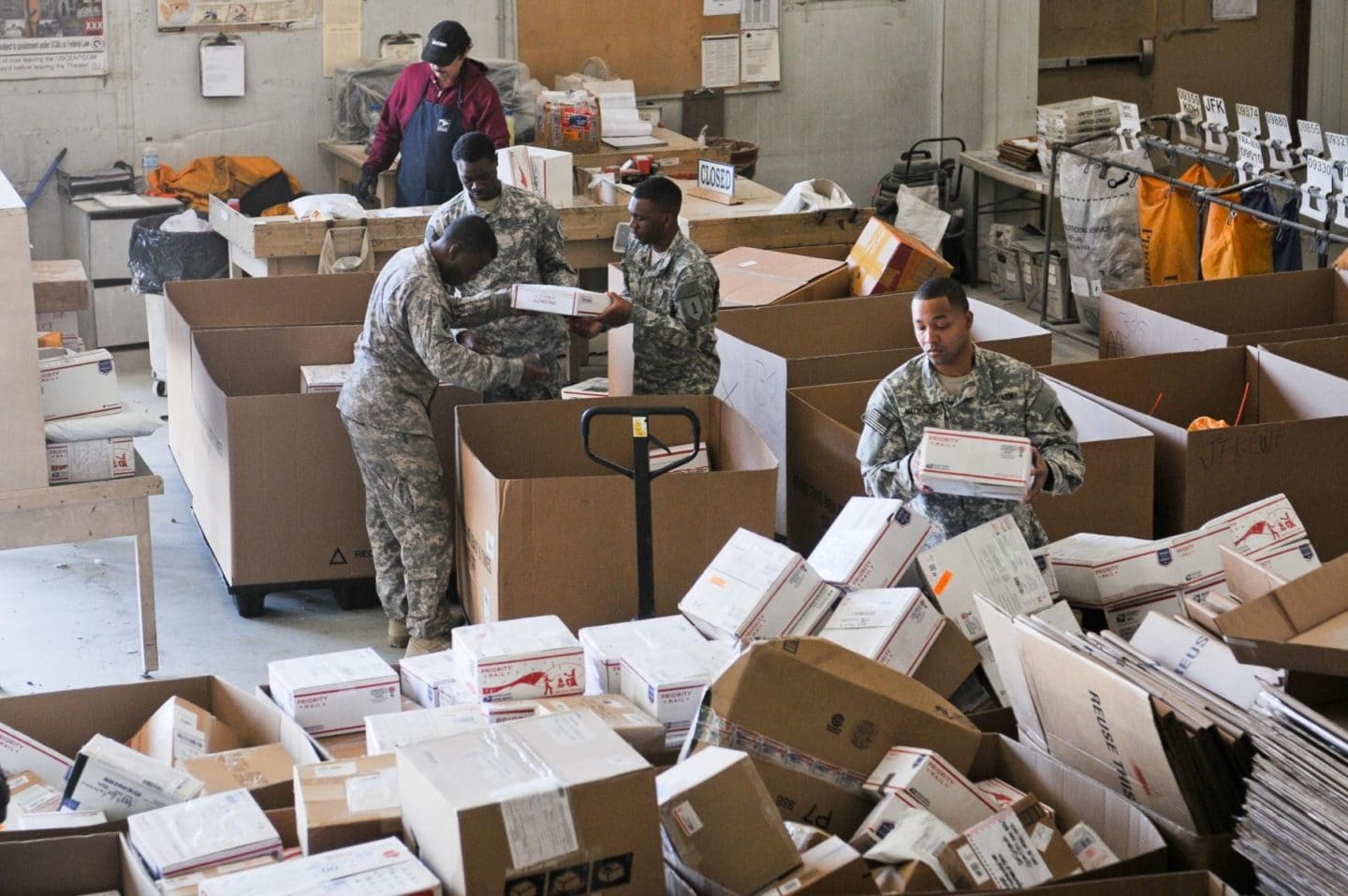 What happens to mail at basic training?