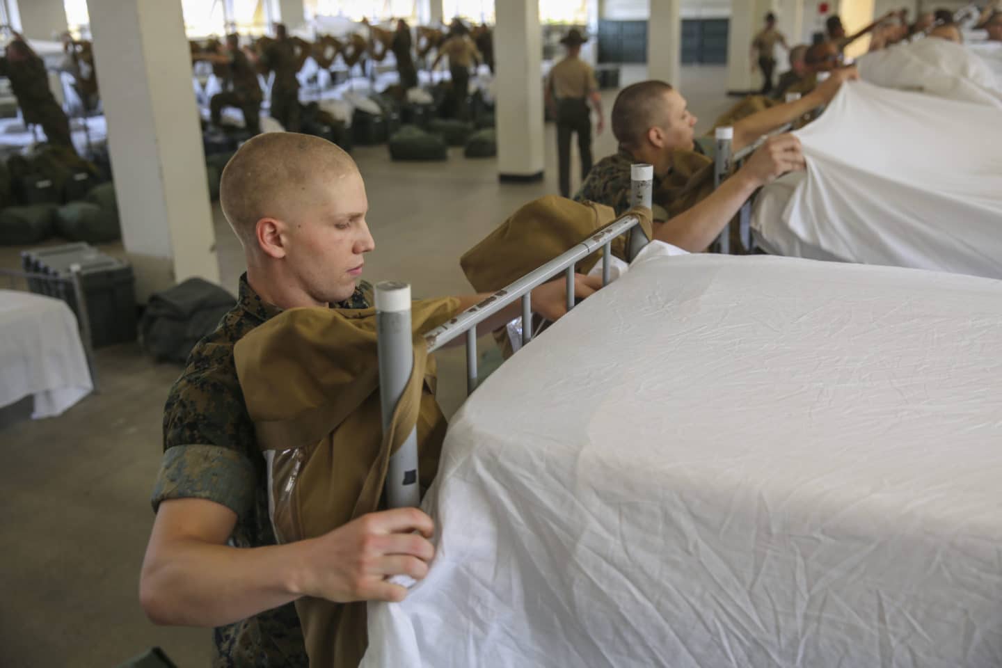 What happens to mail at basic training?